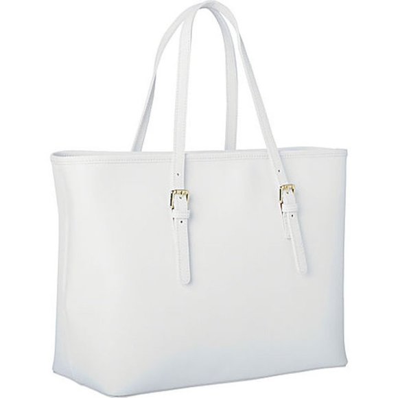 SHARO | Bags | Classic White Leather Tote | Poshmark